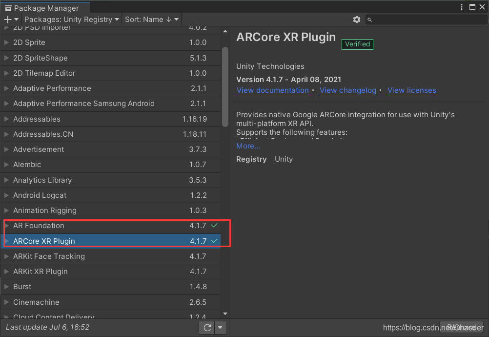 Unity使用AR Foundation（1）_unity arfoundation-CSDN博客