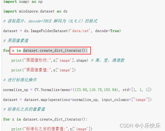【mindspore产品】【一个小问题】调用dataset.create_dict_iterator时报错_unexpected error. invalid data ...