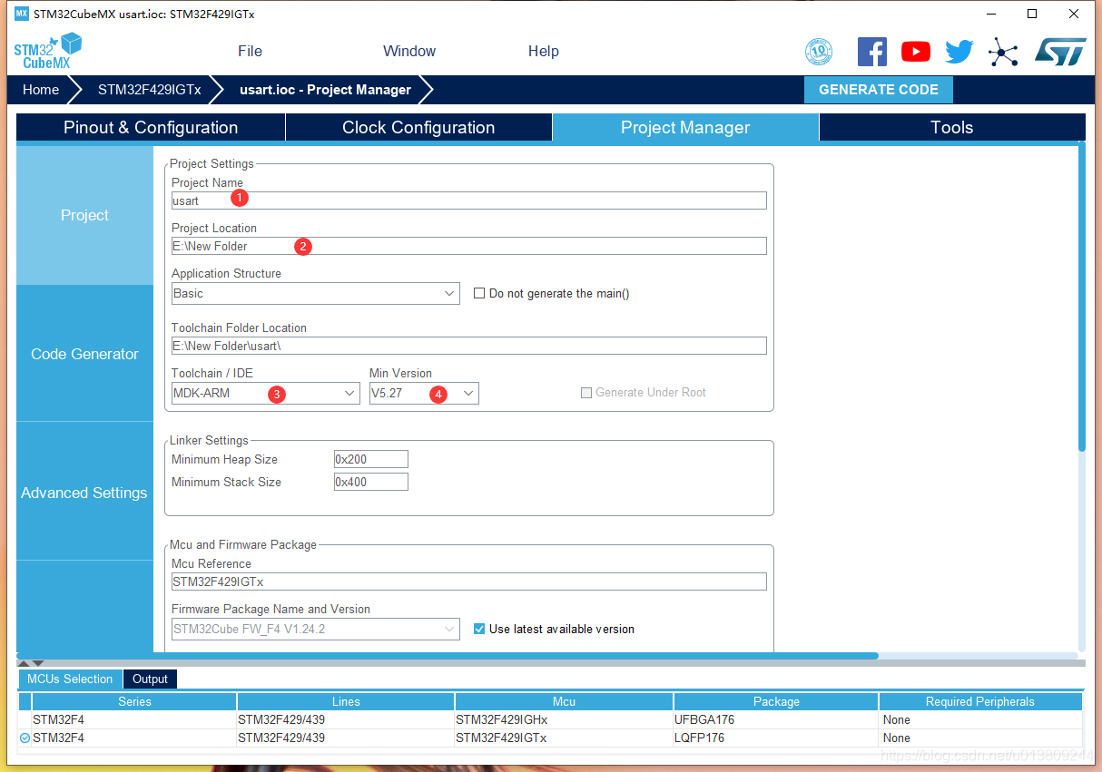 基于正点原子阿波罗STM32F429+STM32CubeMX实现串口printf_正点原子f429 cubemx 串口-CSDN博客
