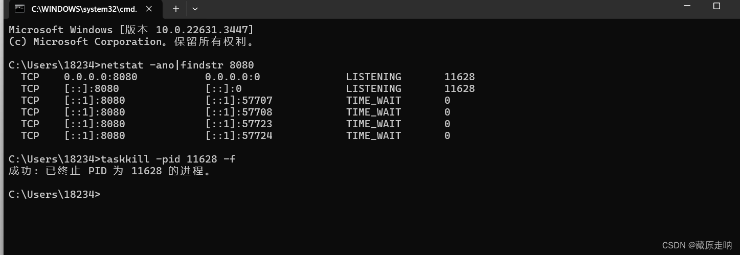 8080端口被占用终止8080进程_终止8080端口-CSDN博客