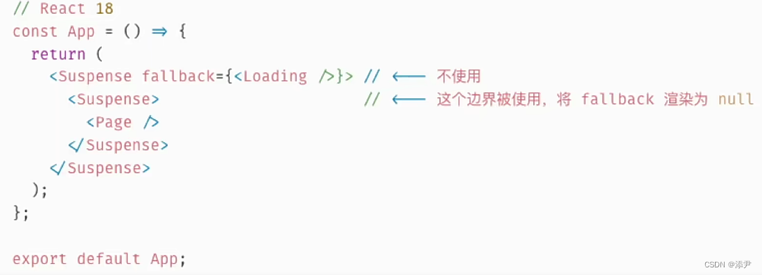 第四章 React18的重要更新和使用的新特性_suspense 不再需要fallback来捕获-CSDN博客