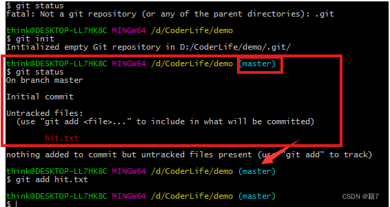 git入门——报错fatal：detected dubious ownership in repository at ‘F:/CoderLife/demo‘_is on a file ...