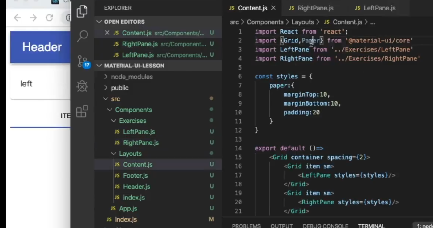 前端学习笔记202306学习笔记第五十二天-react.js & material-ui之AppBar,Tabs和Grid，papar使用4-CSDN博客