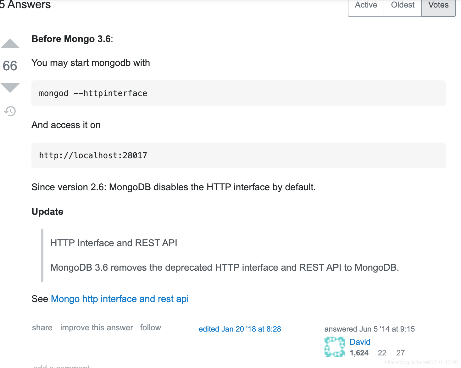 It looks like you are trying to access MongoDB over HTTP on the native ...