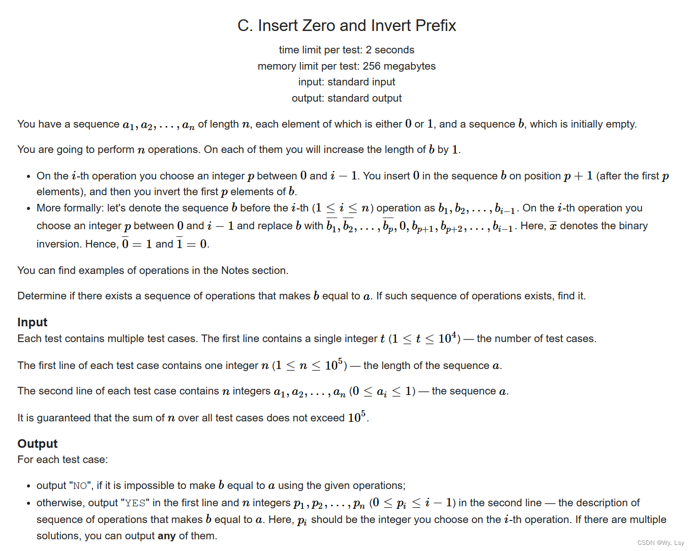C. Insert Zero and Invert Prefix - 构造+思维_insertzeropref-CSDN博客
