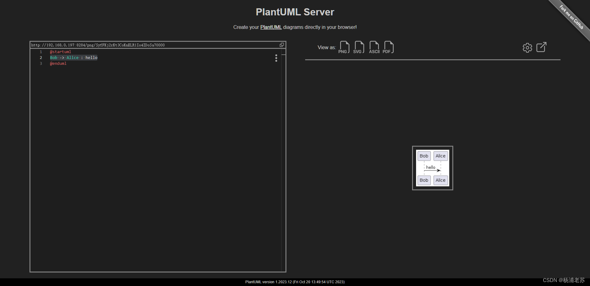 用文本创建图表的工具PlantUML_plantuml web server-CSDN博客