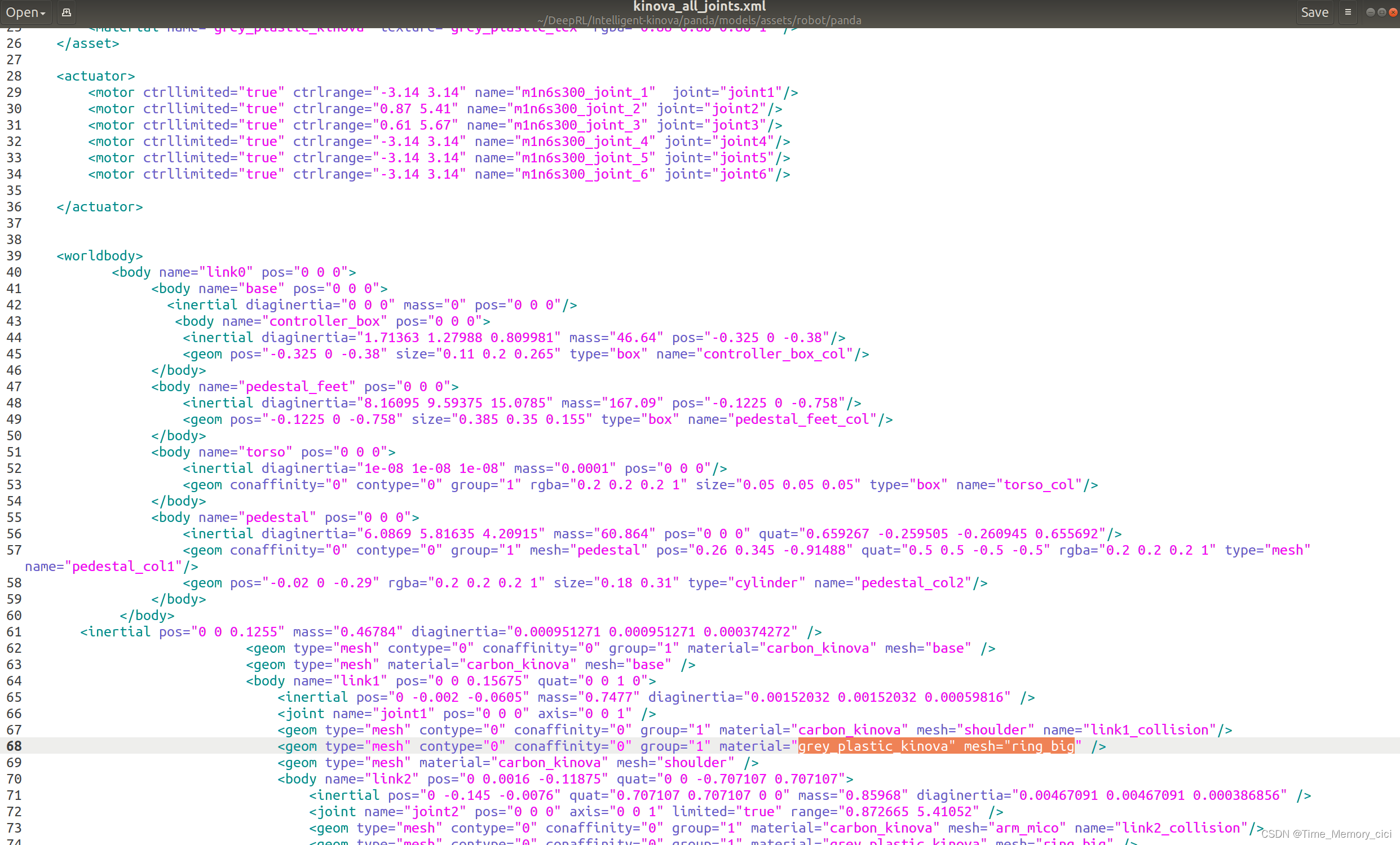 搭建强化学习的机械臂MuJoCo环境以及urdf转xml文件方法_强化学习mujoco环境-CSDN博客