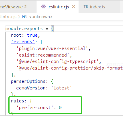 bug报错 ‘flag‘ is never reassigned. Use ‘const‘ instead.eslintprefer-const_a' is never reassigned ...