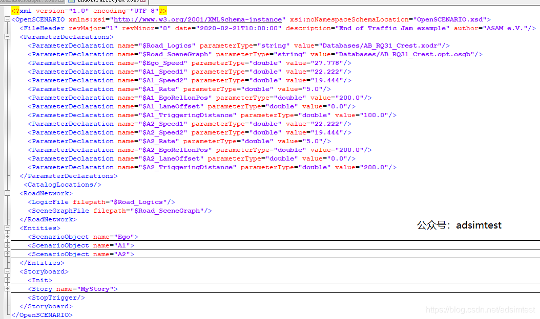 OpenX系列标准介绍（4）：OpenSCENARIO实例分析_开发openscenario动态场景-CSDN博客