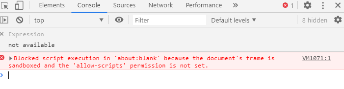 cesium报这个错误【Blocked script execution in ‘about:blank‘ because the document‘s frame is sandboxed ...