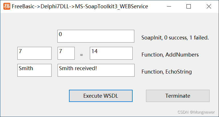 FreeBASIC通过Delphi7 DLL调用MS SOAP使用VB6 Webservice_freebasic调用组件-CSDN博客