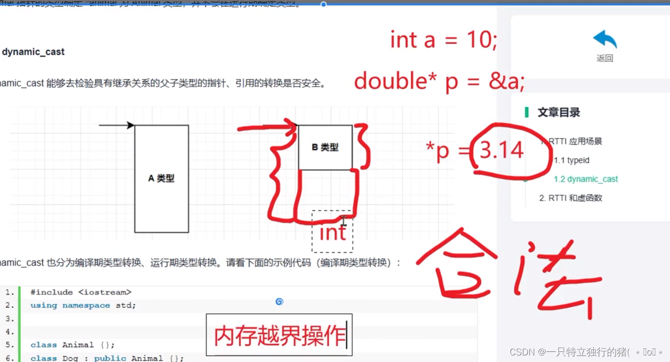 运行时类型识别RTTI（typeid dynamic_cast）和虚函数机制的关系_rtti和虚函数的关系-CSDN博客