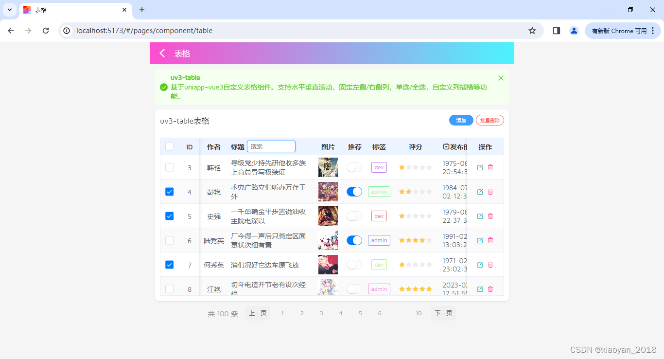 原创基于vue3+uniapp增强版table表格组件uv3Table_uv3-table-CSDN博客