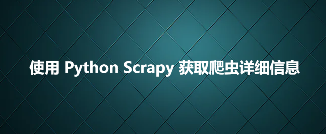 使用 Python Scrapy 获取爬虫详细信息-CSDN博客