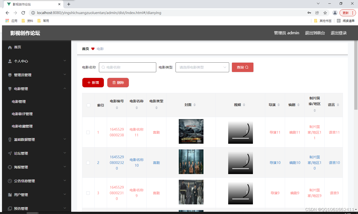 ssm502基于Javaee的影视创作论坛的设计与实现+vue_java电影论坛项目-CSDN博客