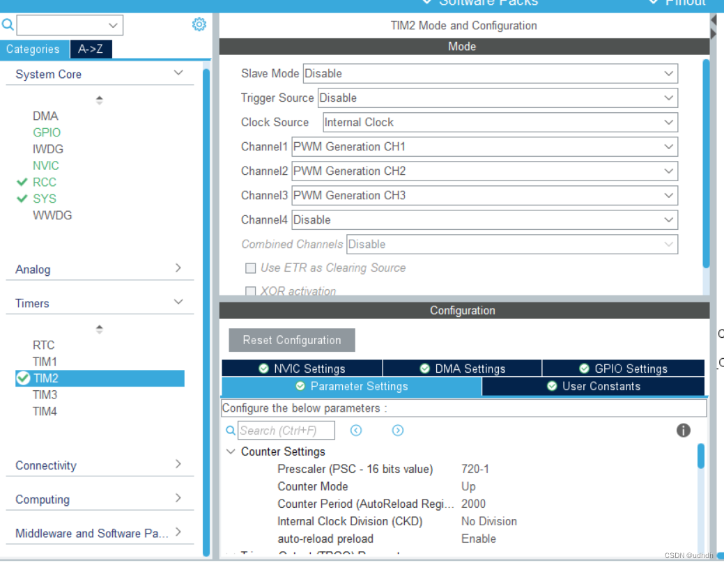 STM32cube_MX 的HAl 库f103c8t6 输出pwm 驱动SG90180度舵机_stm32f103c8t6 hal控制舵机-CSDN博客