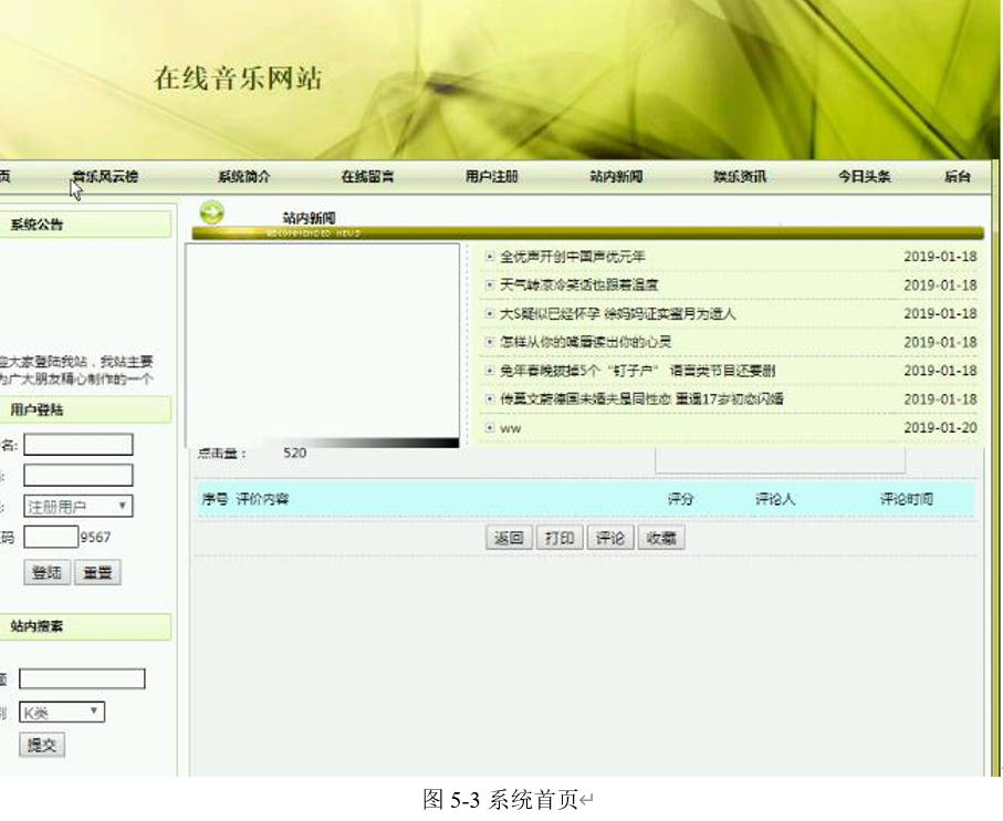 34.在线音乐网站的设计与实现|基于JSP+ Mysql+B/S模式+MVC模式+SSM(SpringMVC4.2.3+Spring4.2.3+Mybatis3.4.1)(可运行源码+数据库 ...