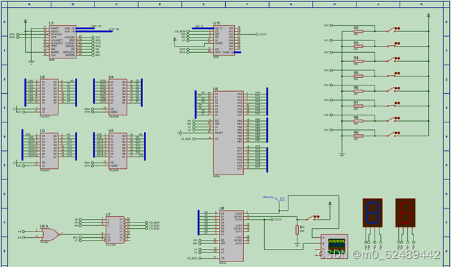 【微机原理】8086处理机的设计与仿真(Proteus-汇编语言)_proteus 8086-CSDN博客