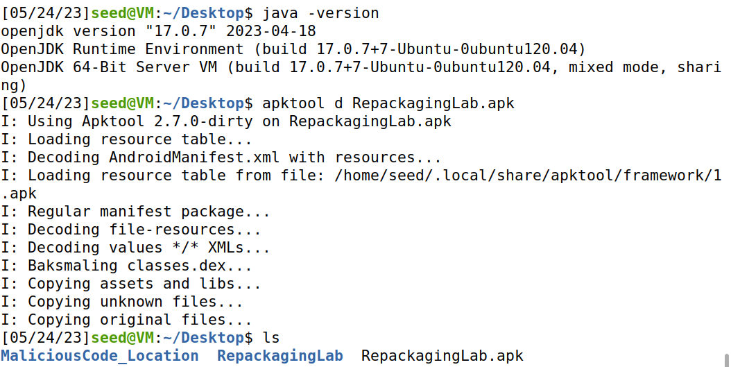 [逆向工程] Android Repackaging Attack Lab_android repackage 攻击-CSDN博客