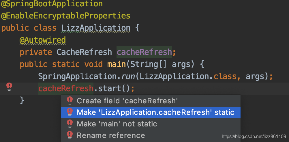spring启动main方法时使用PostConstruct执行Autowired类方法_main方法无法加载项目中注入的类-CSDN博客