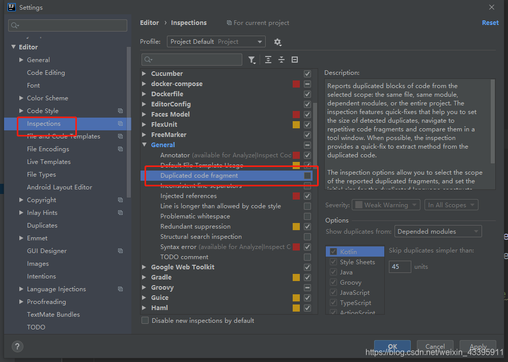 IDEA的Duplicated code fragment (14 lines long)提示如何关闭_ZZZhonngger-AI Agent技术社区