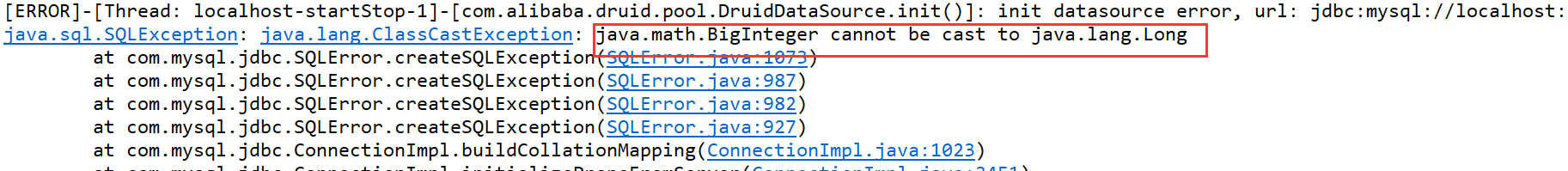 [ERROR]-[com.alibaba.druid.pool.DruidDataSource.init()]: init datasource error问题解决_error com ...