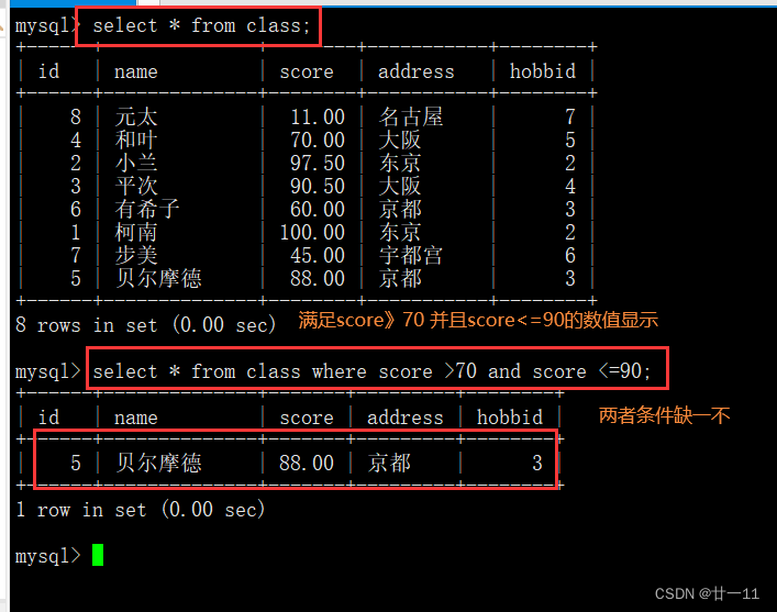 MySQL高级SQL语句（开端）_and or的区间用法-CSDN博客