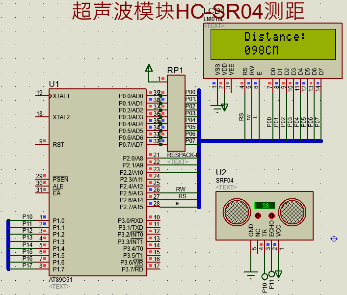 【Proteus仿真】超声波模块HC-SR04测距_proteus超声波测距模块在哪-CSDN博客
