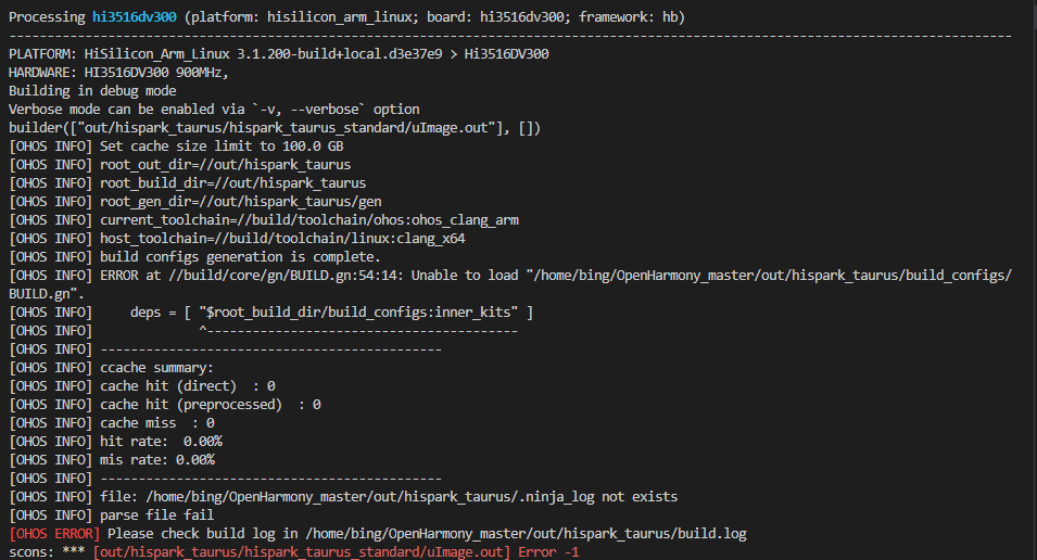 海思嵌入式开发-005-OpenHarmony源码编译问题_[ohos info] set cache size limit to 50.0 gb-CSDN博客