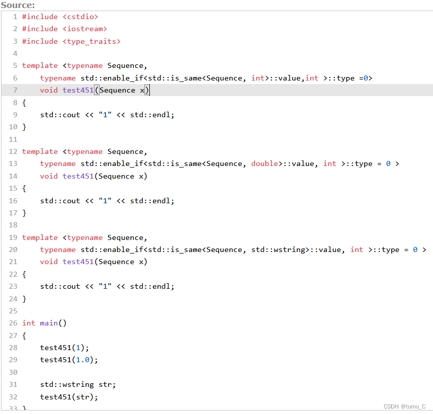 在template＜＞里利用sfinae推导具体值，做函数模板的“重载”_sfinae 值-CSDN博客