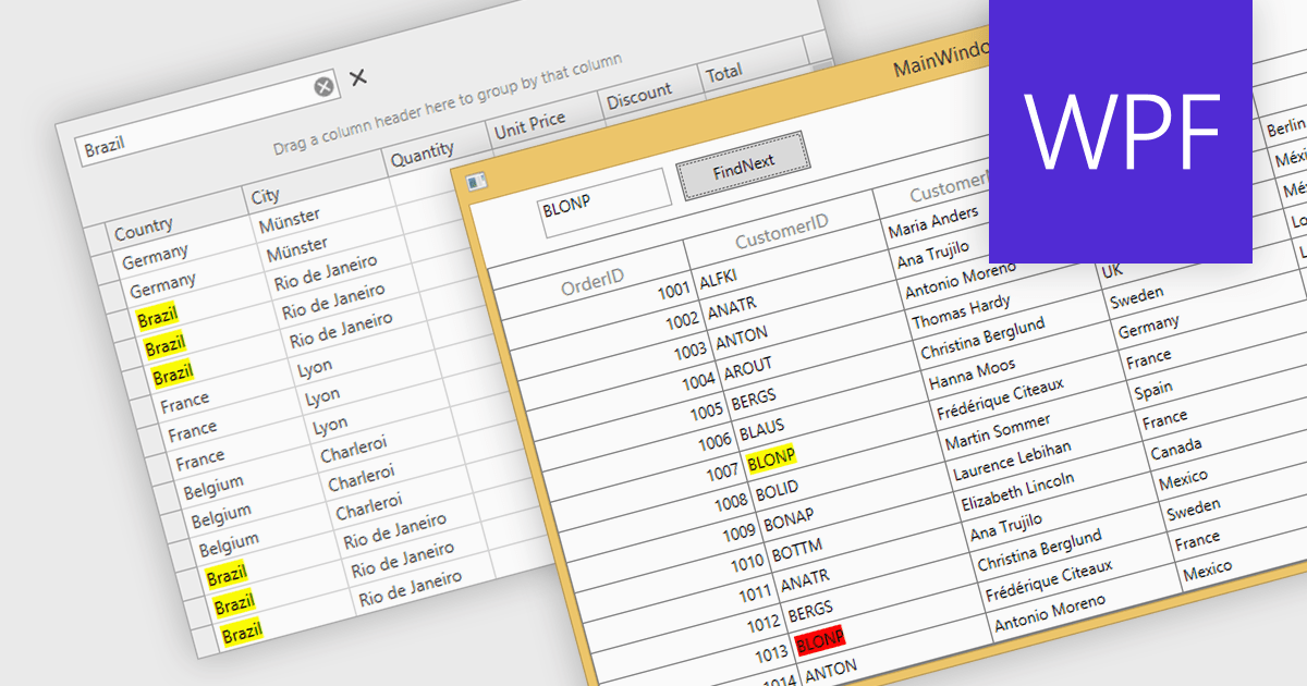 Wpf网格应用程序中轻松查找相关数据 Telerik Ui For Wpfwpf Datagrid 搜索 Csdn博客