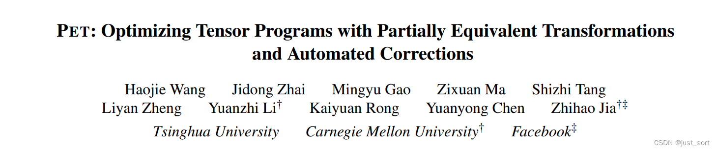OSDI 2021 PET 论文解读_einnet optimizing tensor programs csdn-CSDN博客