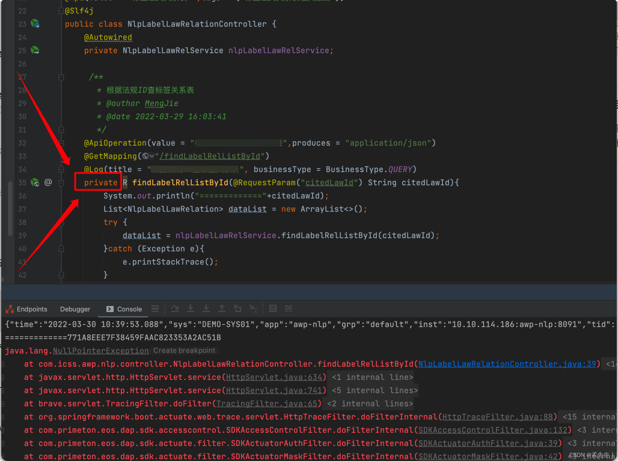 Controller调Service报空指针NullPointerException_controller 自动装配空指针-CSDN博客