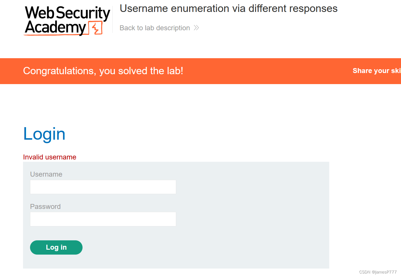 Lab: Username enumeration via different responses 实验：通过不同的响应枚举用户名-CSDN博客