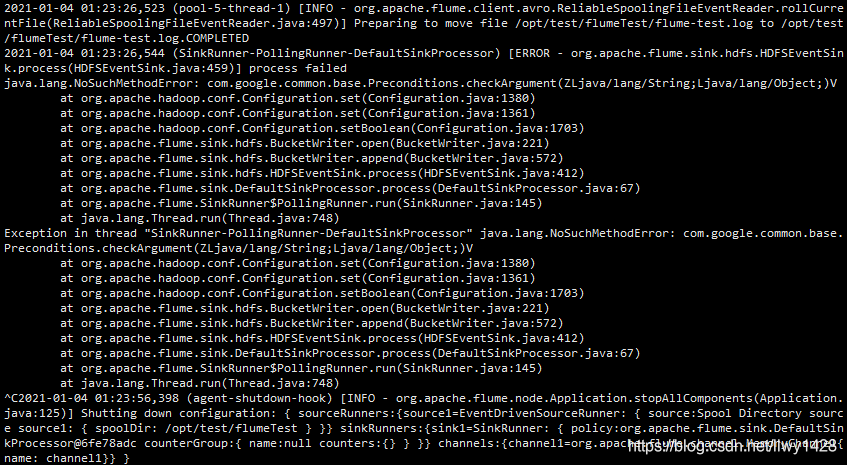 记一次 Flume v1.9.0启动报错ERROR - org.apache.flume.sink.hdfs.HDFSEventSink ...