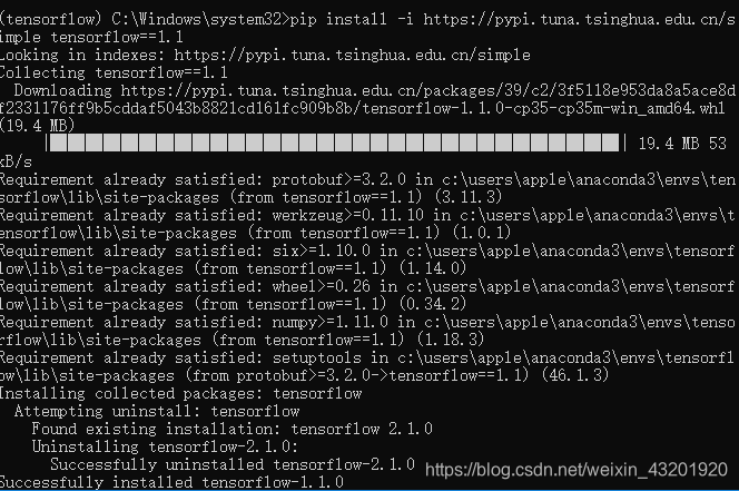 【安装TensorFlow】python3.5环境下安装TensorFlow1.1.0_python3.5匹配那个tensorflow-CSDN博客