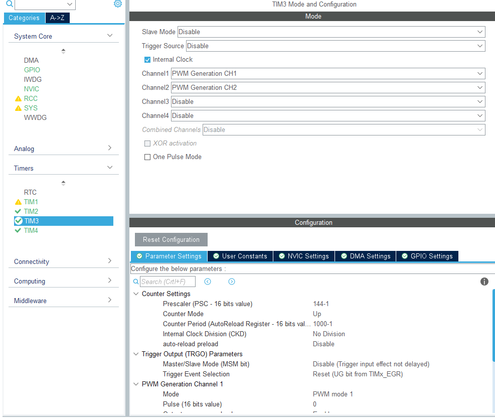 STM32CubeMx配置HAL库PWM_hal库改变pwm频率-CSDN博客