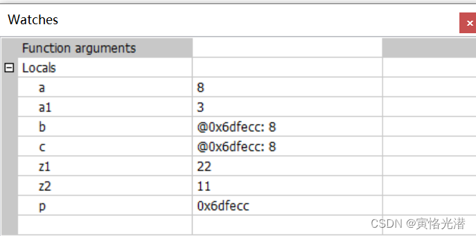 CodeBlocks监视窗口(Watchs)进行调试（引用类型与指针）_codeblocks watch窗口-CSDN博客