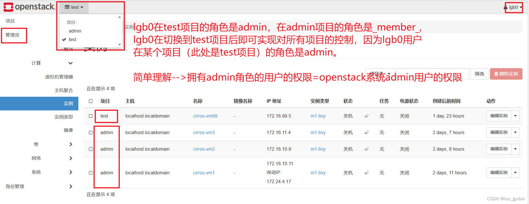OpenStack（2）--项目（租户）、用户、角色_openstack role add-CSDN博客