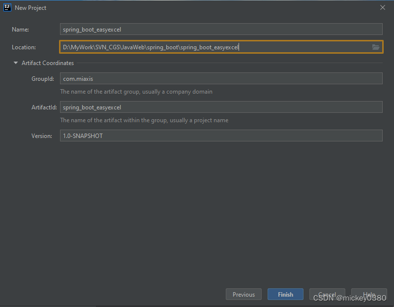 SpringBoot集成EasyExcel快速入门Demo_easyexcel demo-CSDN博客