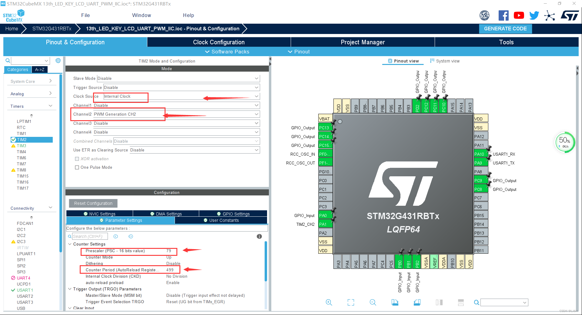 五、【stm32】PWM的使用 以蓝桥杯13届省赛为例_pwm fast mode-CSDN博客