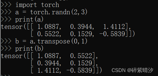 tensor.view()和torch.transpose()_tensor view-CSDN博客