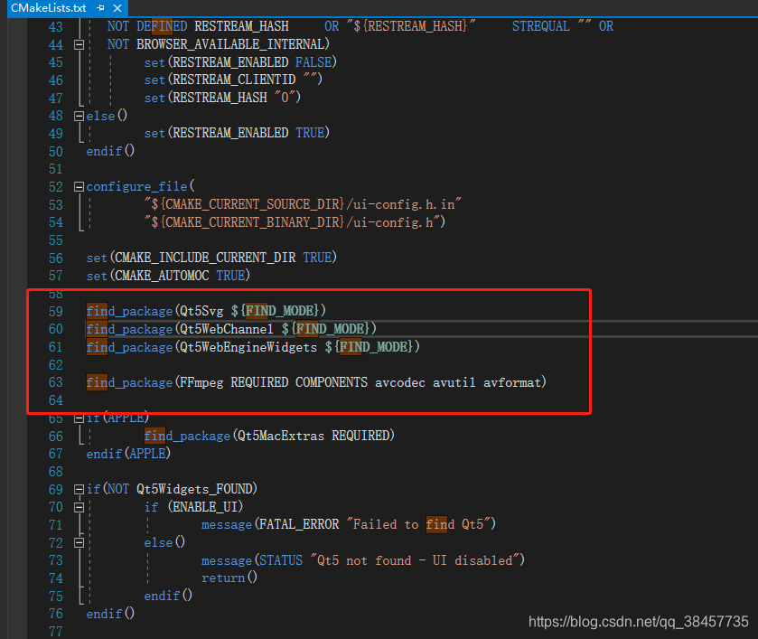 OBS 在UI模块中添加QNetWork,QWebChannel ,QWebengineWidget 等模块----------------OBS二次开发_obs软件 qt二次开发教程-CSDN博客