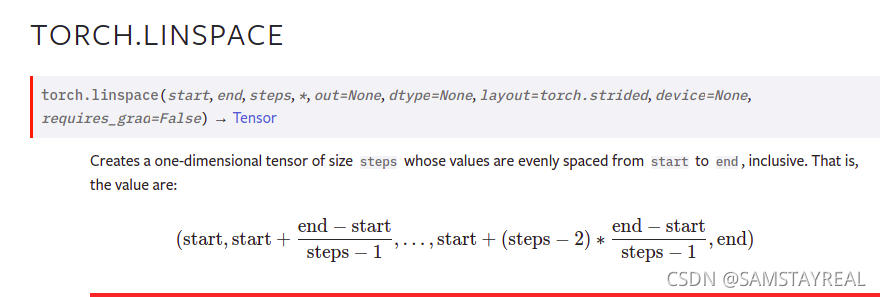 Pytorch 学习笔记--torch.linspace()函数-CSDN博客