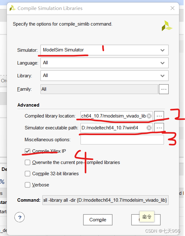 vivado2019.1关联modelsim仿真_vivado和modelsim联合仿真方法-CSDN博客
