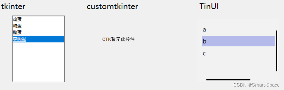 tkinter&Custormtkinter&TinUI控件对比_customtkinter ctkcheckbox 多选-CSDN博客