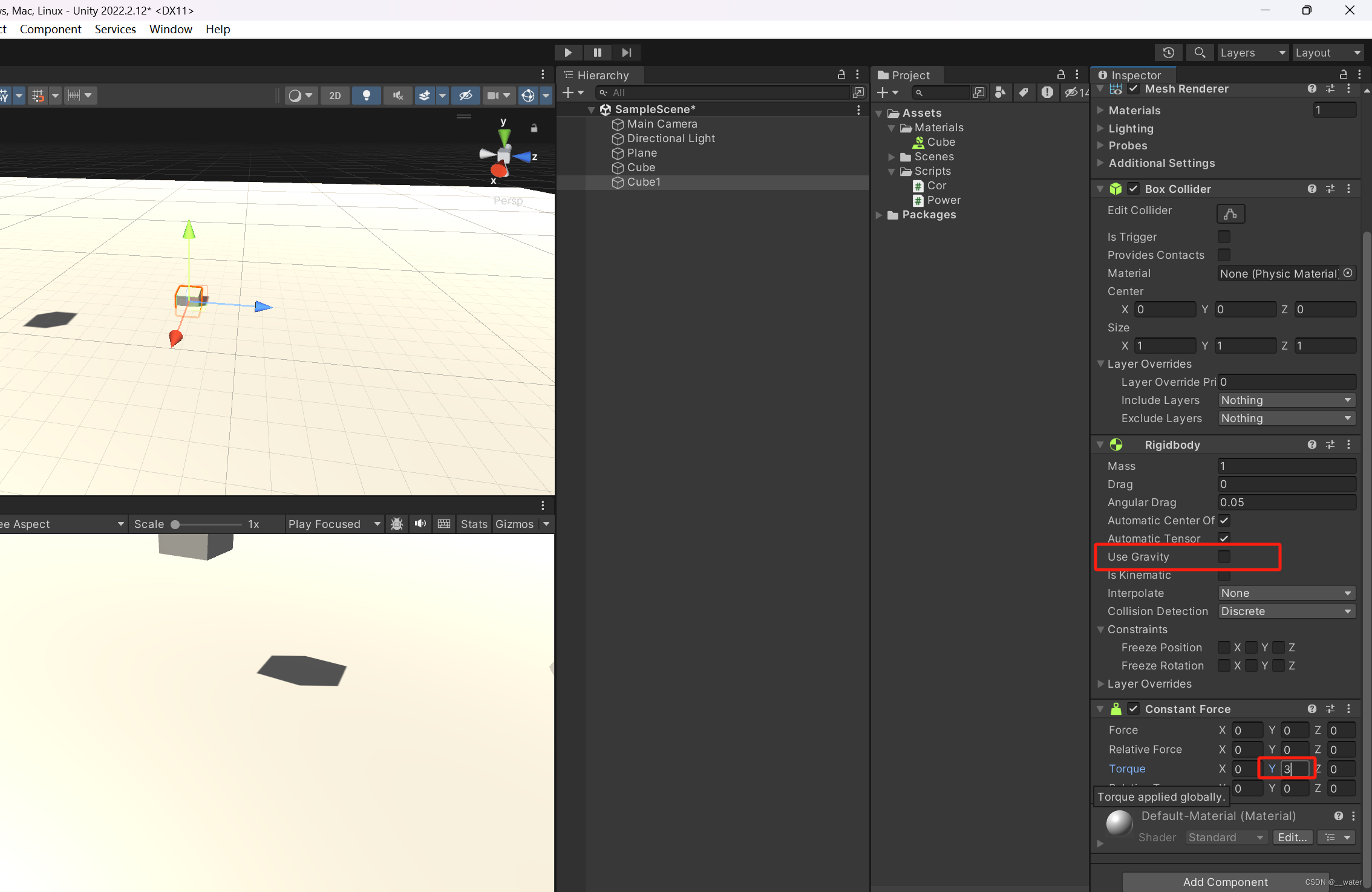 【入门-23-教程】Unity3D_unity取消重力-CSDN博客