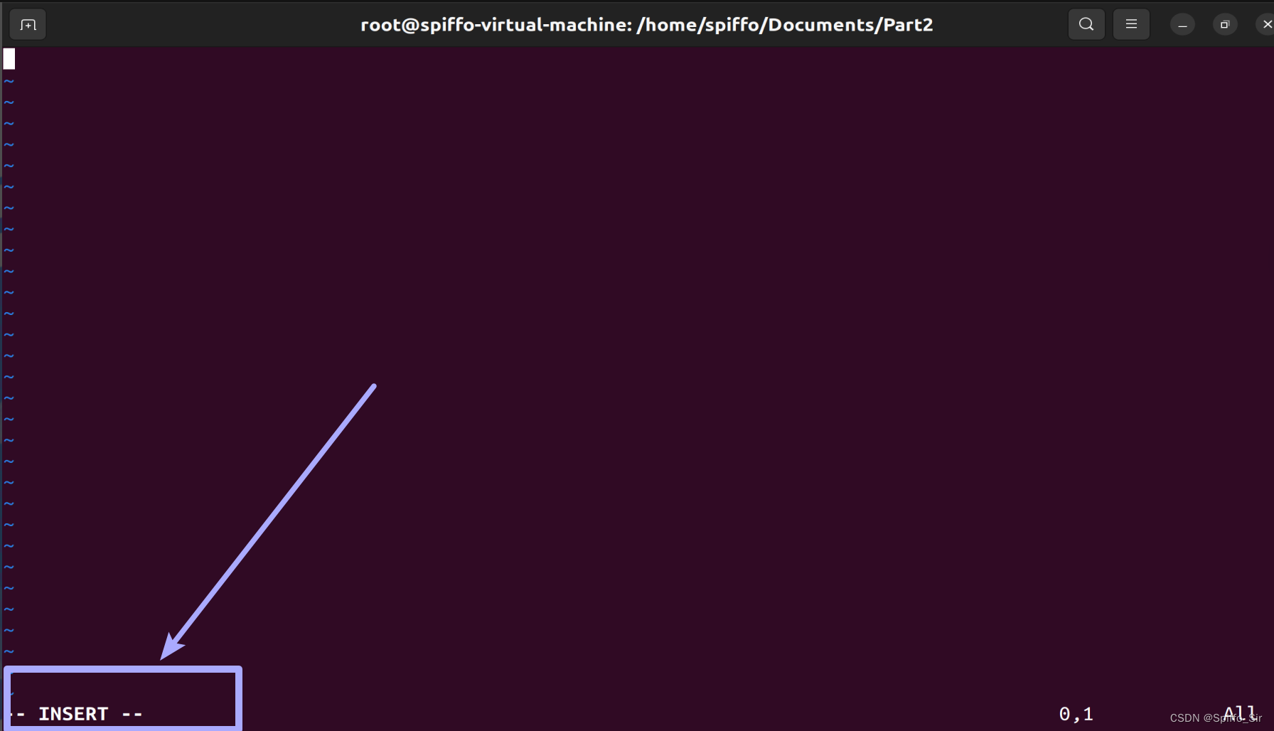 【Spiffo】Linux入门 _Part1——创建文件、Vim编辑器及其常用指令_linux如何用vim创建一个文件-CSDN博客