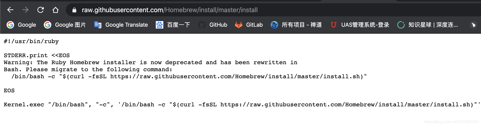 macOS 安装brew 错误 Failed to connect to raw.githubusercontent.com port 443: Connection refused_brew ...