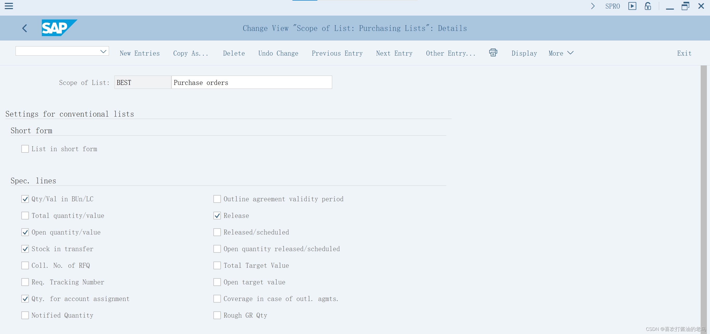 SAP MM 个人账号里参数ME_USE_GRID=‘X’不起作用？_sap 个人参数-CSDN博客